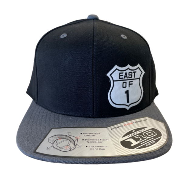 East of 1 - Trucker Hat - Black/Grey – Spunkys Surf Shop LLC