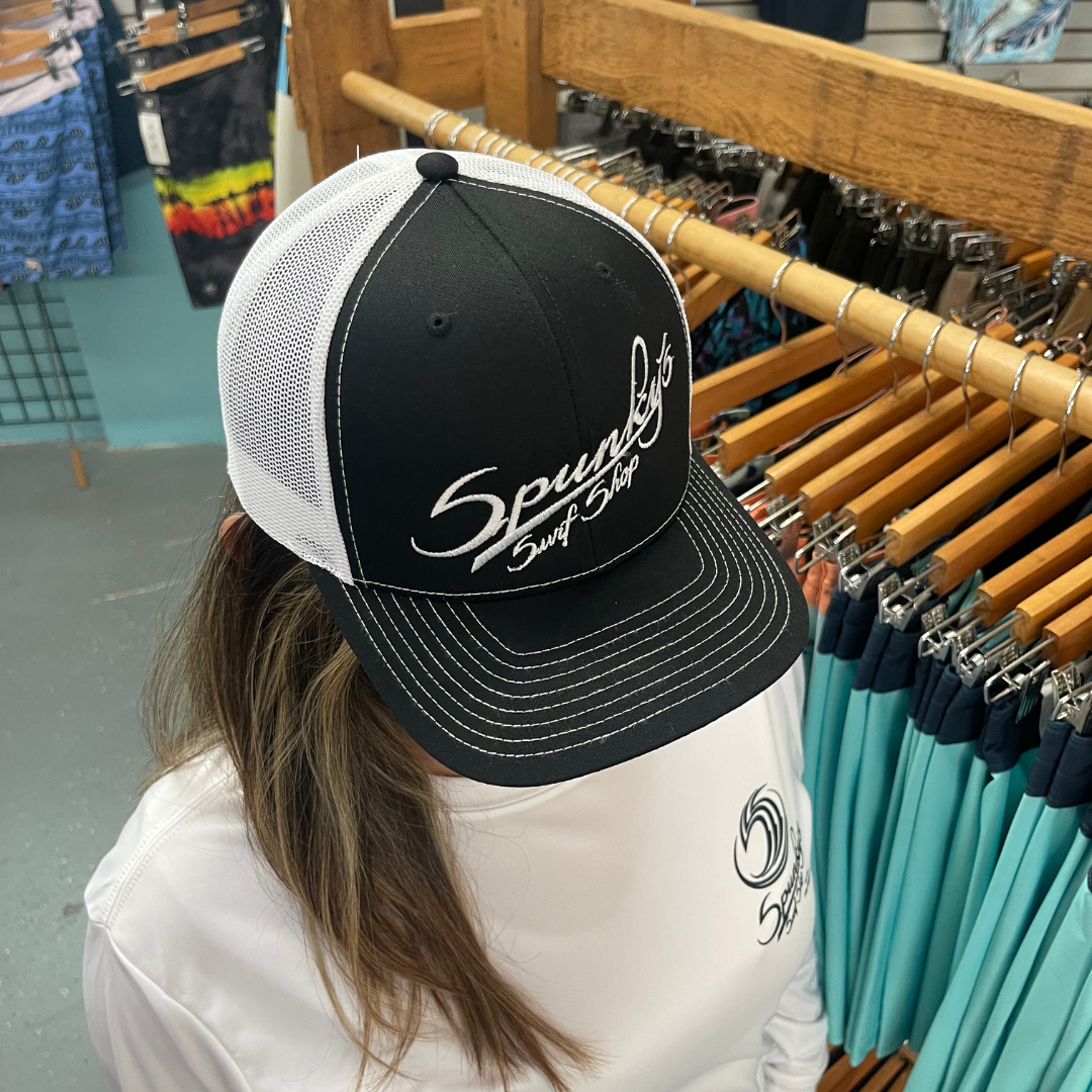 Spunky's - Black Trucker - Hat - Spunky's Embroidery – Spunkys Surf ...